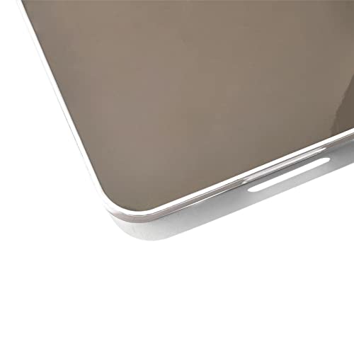 Trina Turk Set of 2 Sand Dune Square Melamine Serving Tray with White Rim and Handles- Indoor & Outdoor Platter for Home Entertaining, Cocktail Hour, Snack, Barware, Perfume {Large 14x14, Small 13x13}