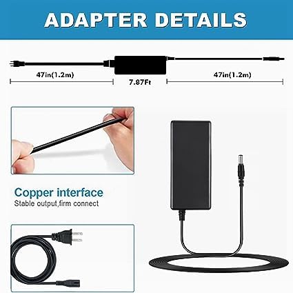 Nuxkst AC/DC Adapter for Bose SoundDock Music System N123 Power Supply Cord Charger (Note: This is 20V DC Barrel Tip AC Adapter, not +/-18V.)