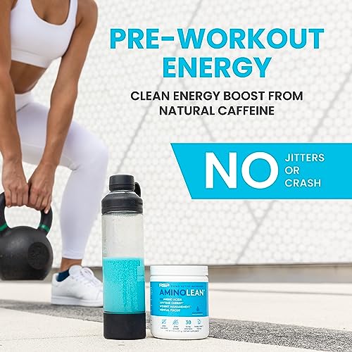 RSP NUTRITION AminoLean Pre Workout Powder, Amino Energy & Weight Management with Vegan BCAA Amino Acids, Natural Caffeine, Preworkout Boost for Men & Women, 30 Serv, Pink Lemonadeā¦