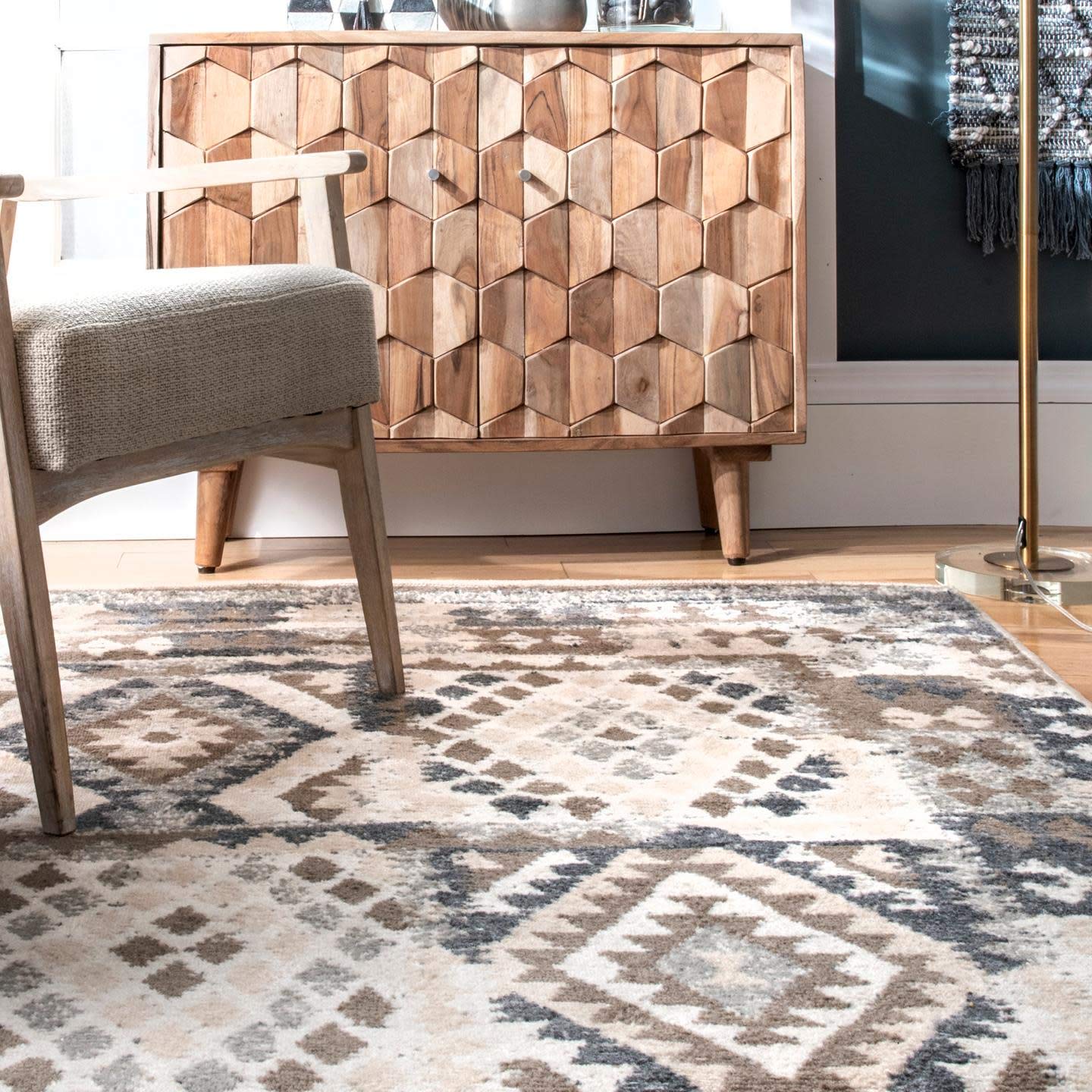 nuLOOM Kassidy Modern Nordic Area Rug, 9x12, Beige