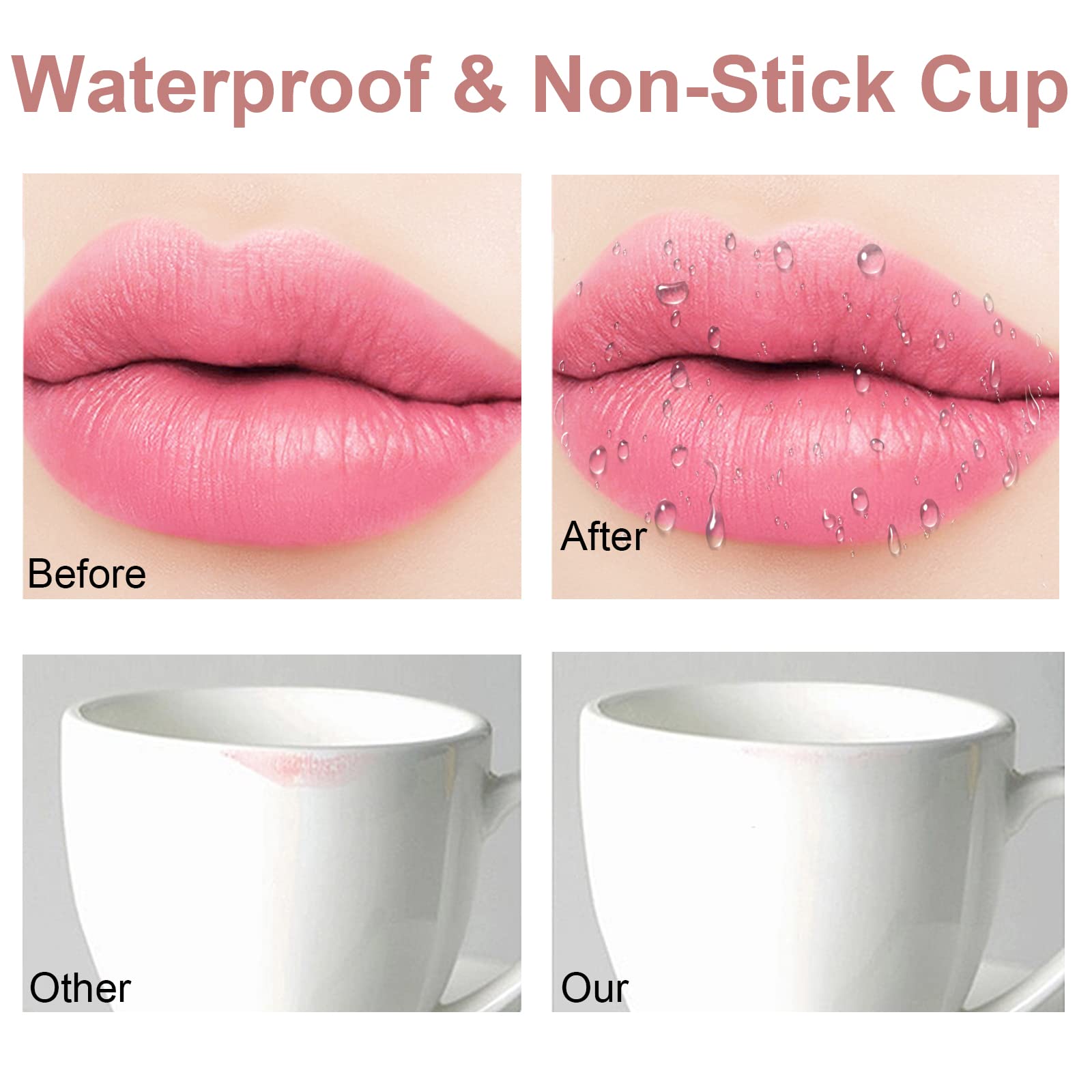 Rosarden Hydrating Lip Stain - Red Moisturizing Lip Stain - hydrating Lip Stain - Waterproof & Long Lasting Lip Stain - Water Based Lip Stain - Lip and Cheek Stain - Dark Lip Stain - Liquid Lip Stain (05#)