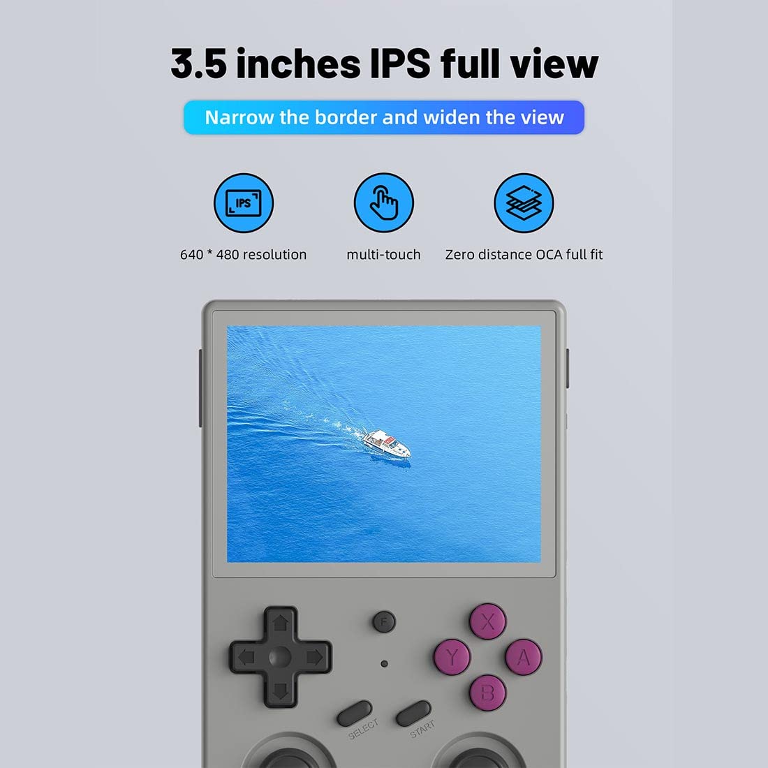 ZUSTER Handheld Game Console 16G+128G RG353VS 25,000 Games 3.5 Inch IPS Screen Open Source Arkos Linux System Nostalgics Arcade Retro Game Machine for Kids Adult