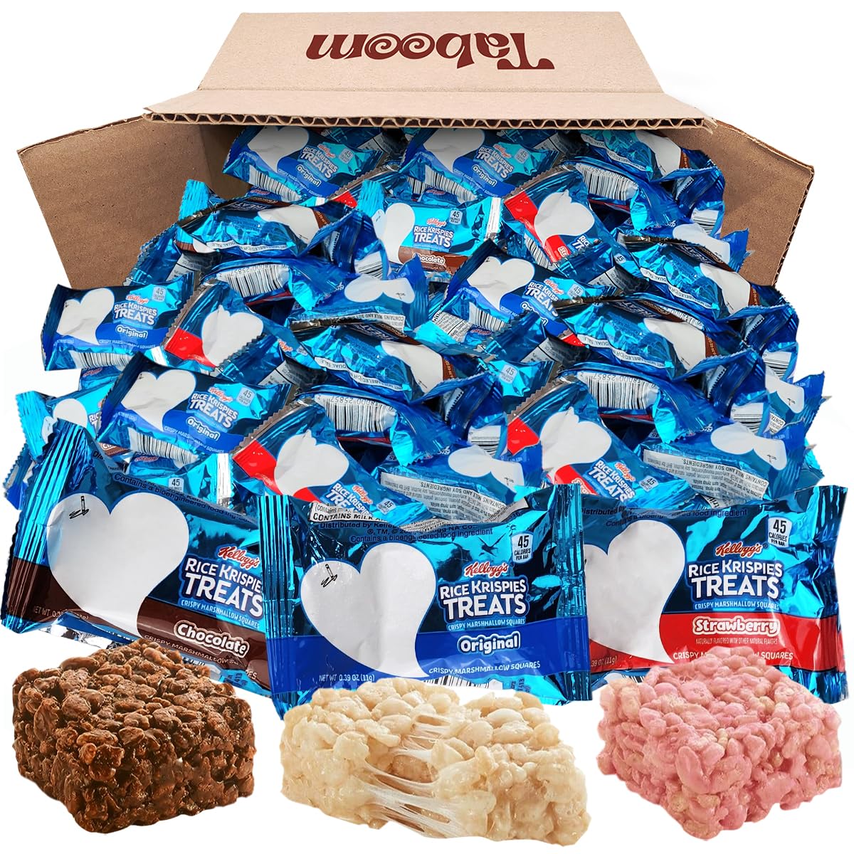 Rice Krispies Treats Crispy Marshmallow Squares Mini's - Veriety pack - 104 Count Gret afor trick or treat