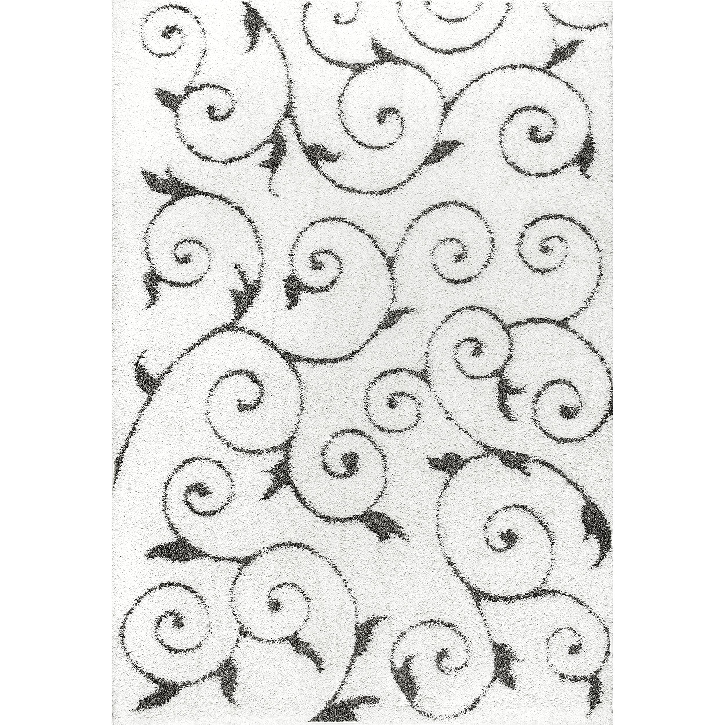 nuLOOM Maisha Contemporary Shag Area Rug, 4x6, Beige