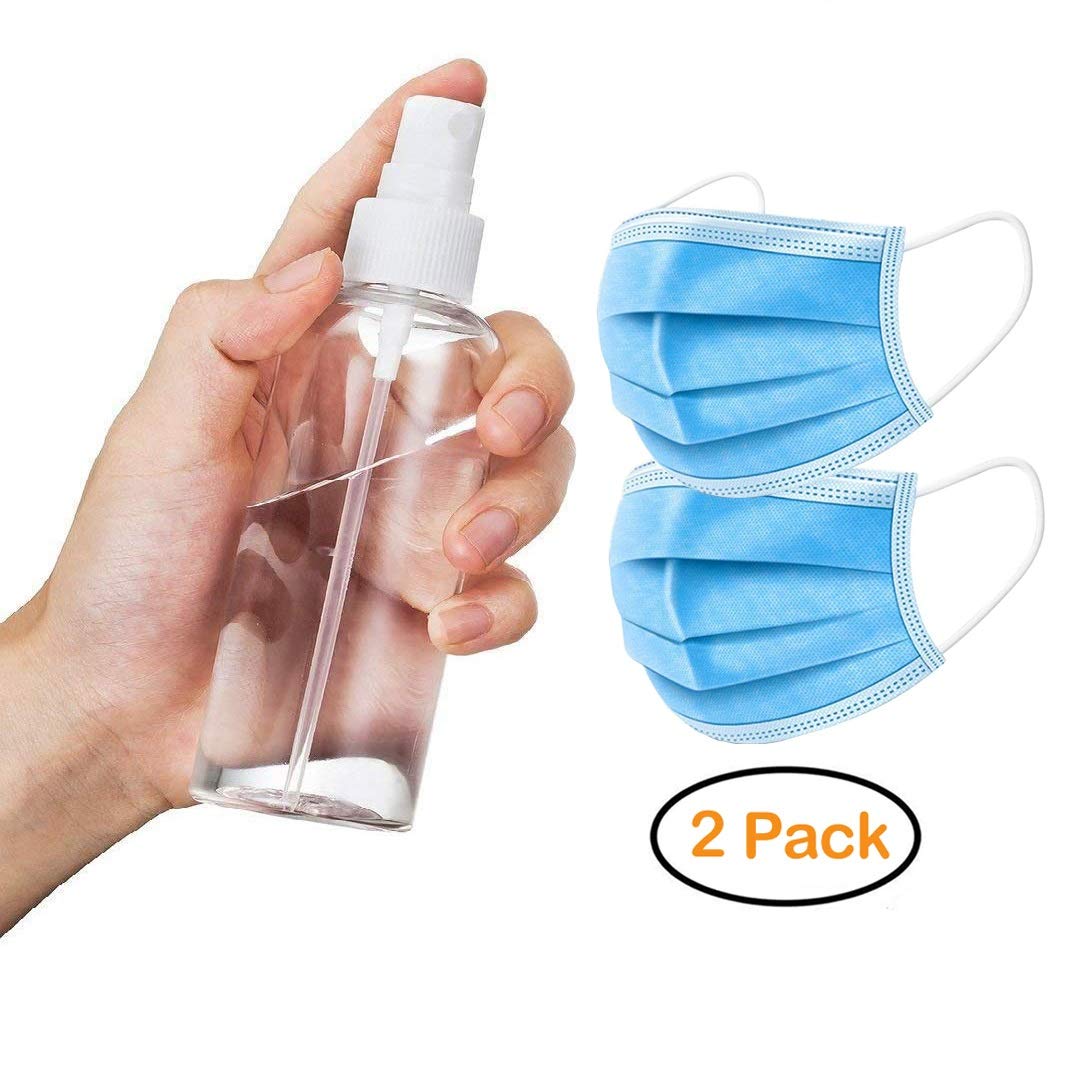 Plastic Spray Bottles,Fine Mist Clear 60ml/2oz Spray Bottle,Reusable Liquid Container,for Makeup Remover,Cleaning liquid,Travel, Perfume,Lab(10 pack)