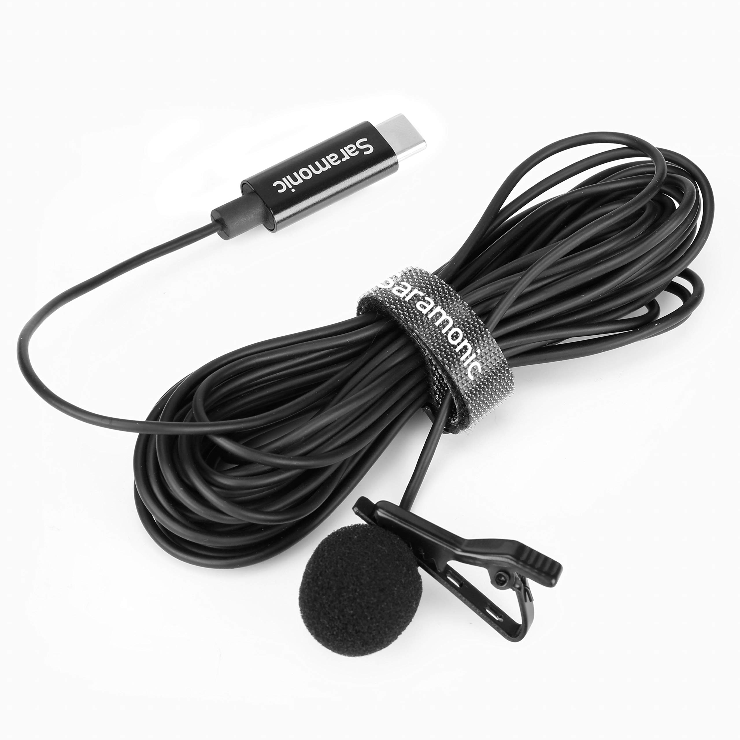 Saramonic LavMicro U3B USB-C Lavalier Microphone for iPhone 15, Android, New iPad, Computers & More with 19.7' Cable & 90˚ Adapter for Vlogging, Interviews, YouTube, TikTok, Live Streaming