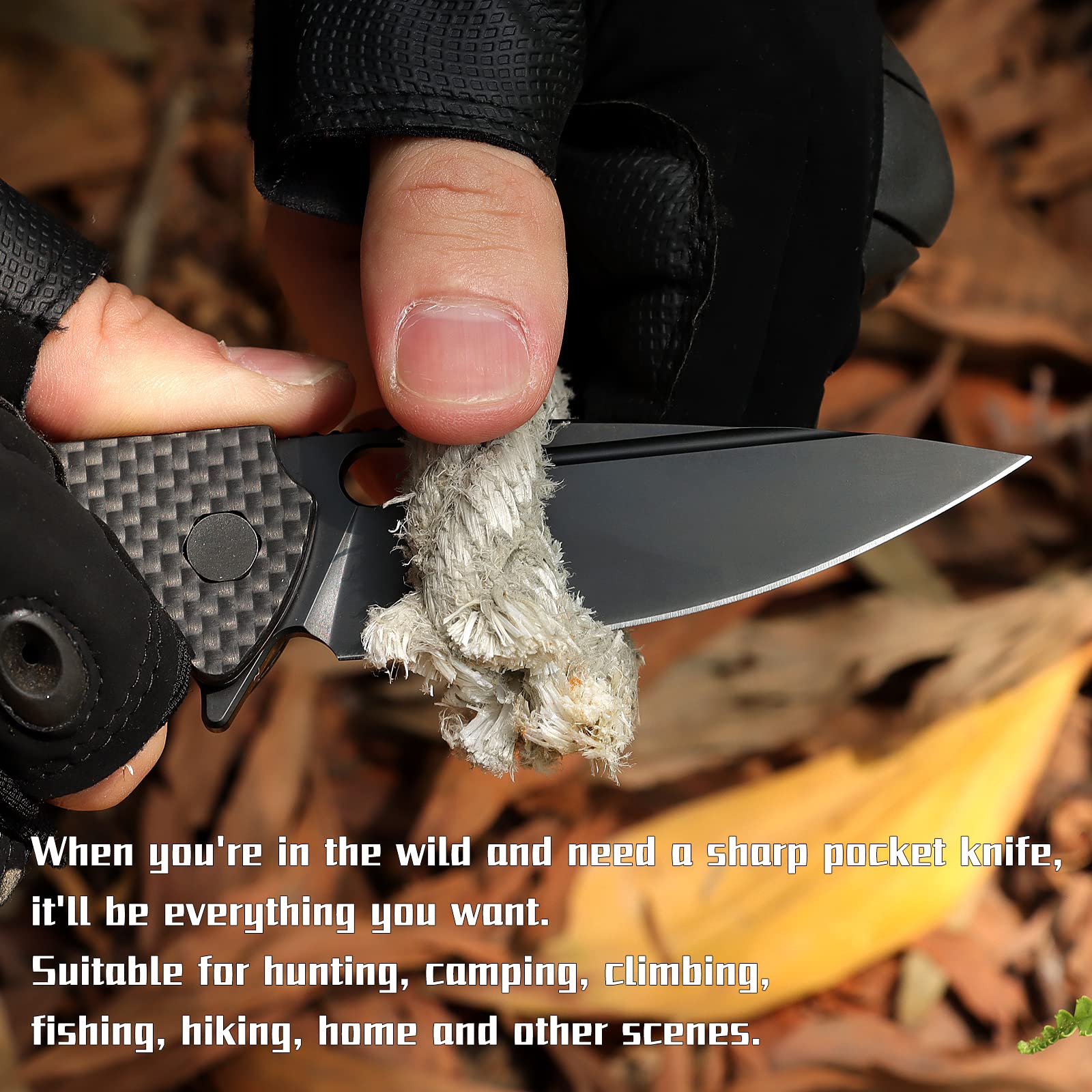 REMETTE Folding Pocket Knife for Men,Flip Assisted Opening,D2 Steel Sharp Blade,Practical G10 Handle,Daily Carry Work Pocket Knives with Clip