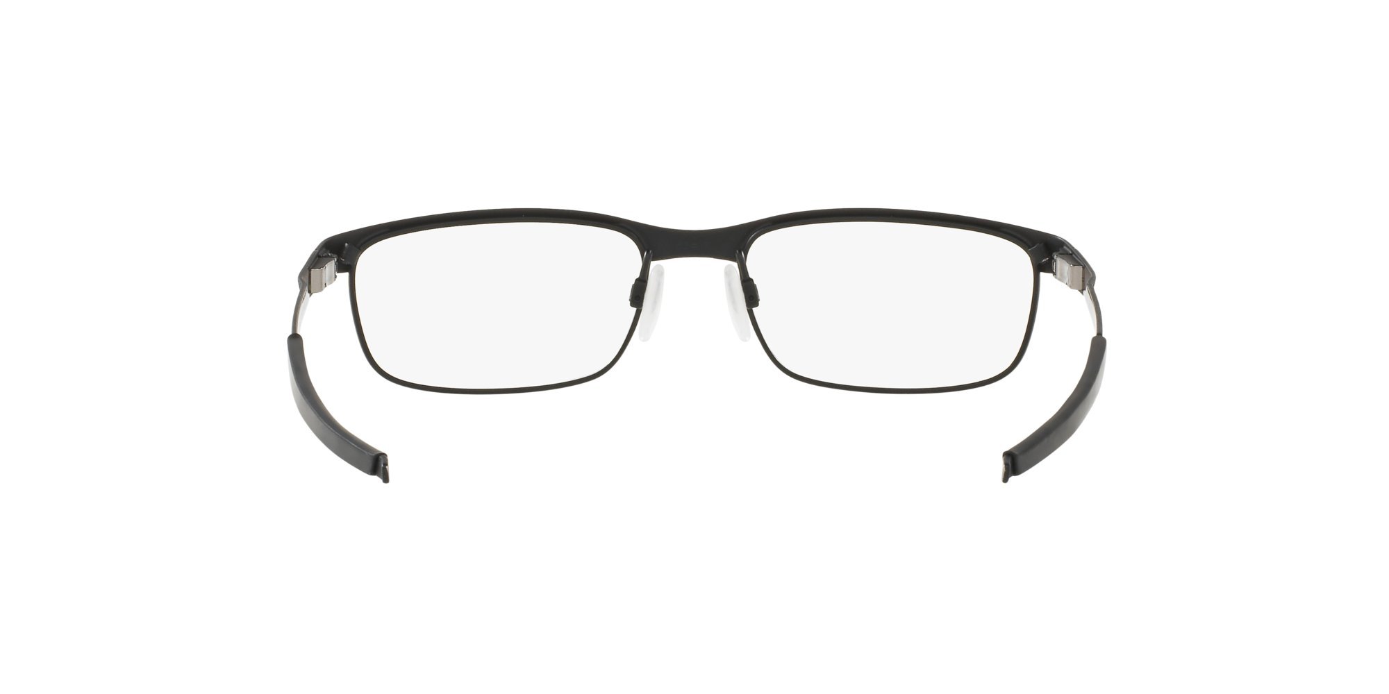 Oakley Men's Ox3222 Steel Plate Rectangular Prescription Eyeglass Frames, Powder Coal/Demo Lens, 52 mm