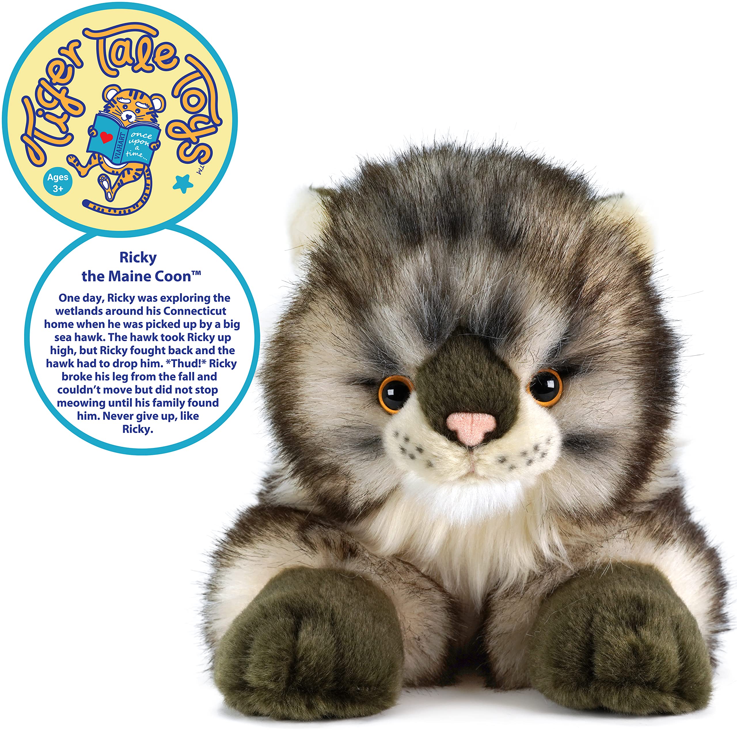 VIAHART Ricky The Maine Coon | 16 Inch Stuffed Animal Plush | by TigerHart Toys