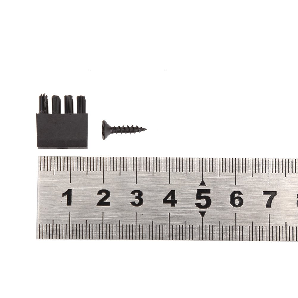 ROBTLE 3Pcs Arrow Rest Replacement, Plastic Brushes with 3pcs Screws Black Archery Bow Brush for Hostage Arrow Rest Archery Bow, 0.66 inch x 0.59 inch x 0.27 inch