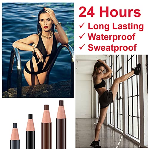 Waterproof Eyebrows Pencil Microblading Eyebrow Pen Supplies Pull Cord Peel-off Brow Pencil Create Long-Lasting Clear Wild Eyebrows (5 Dark Brown)