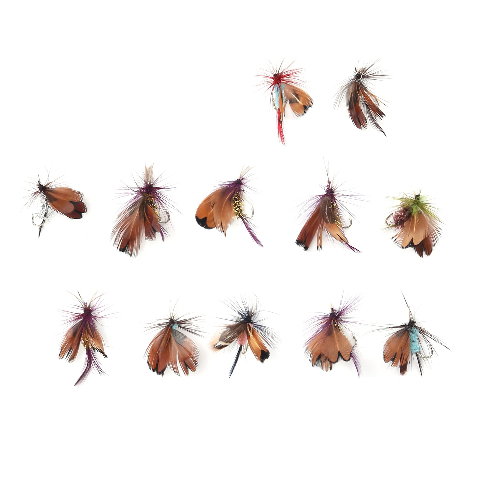 Vifemify 12 Carbon Steel Fly Fishing Lures simulate Moths Butterflies Insects Flying Lures Fishing Tools Sturdy and Durable