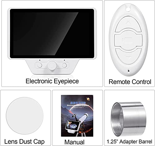 Telescope Electronic Eyepiece XiLiHaLa, 5" LCD Digital Telescope Eyepiece Camera for Telescope 1.25 inches Lunar Astronomy Camera, Wi-Fi Connection Remote Control, iPhone Android Compatible