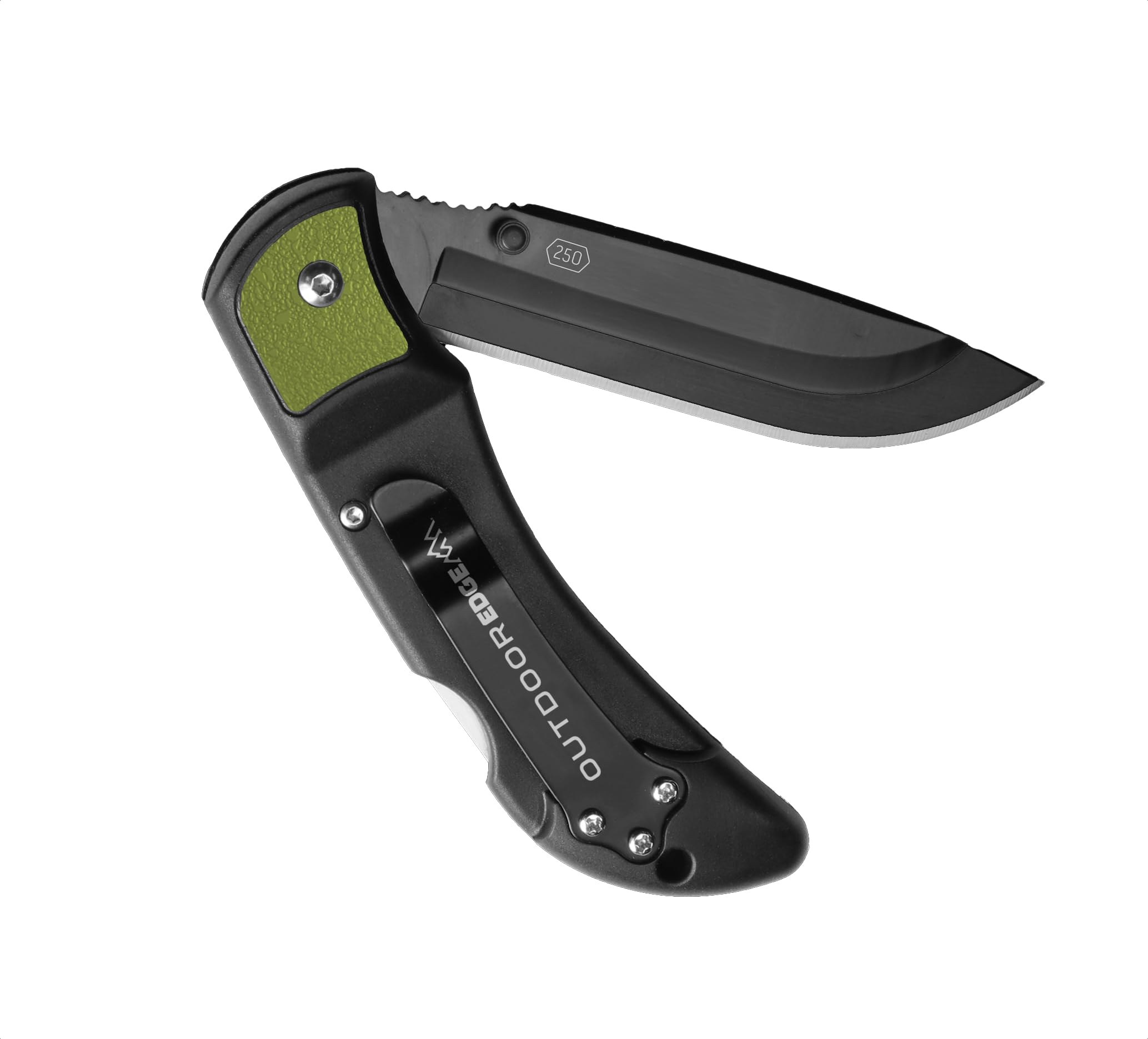 OUTDOOR EDGE Razor EDC Lite Folding Pocket Knife with Clip | Compact 2.5β Replaceable Blade Knife with RazorSafe Blades | Perfect Small Knife for Men, Women, Work & Camping (Green, 2 Black Blades)