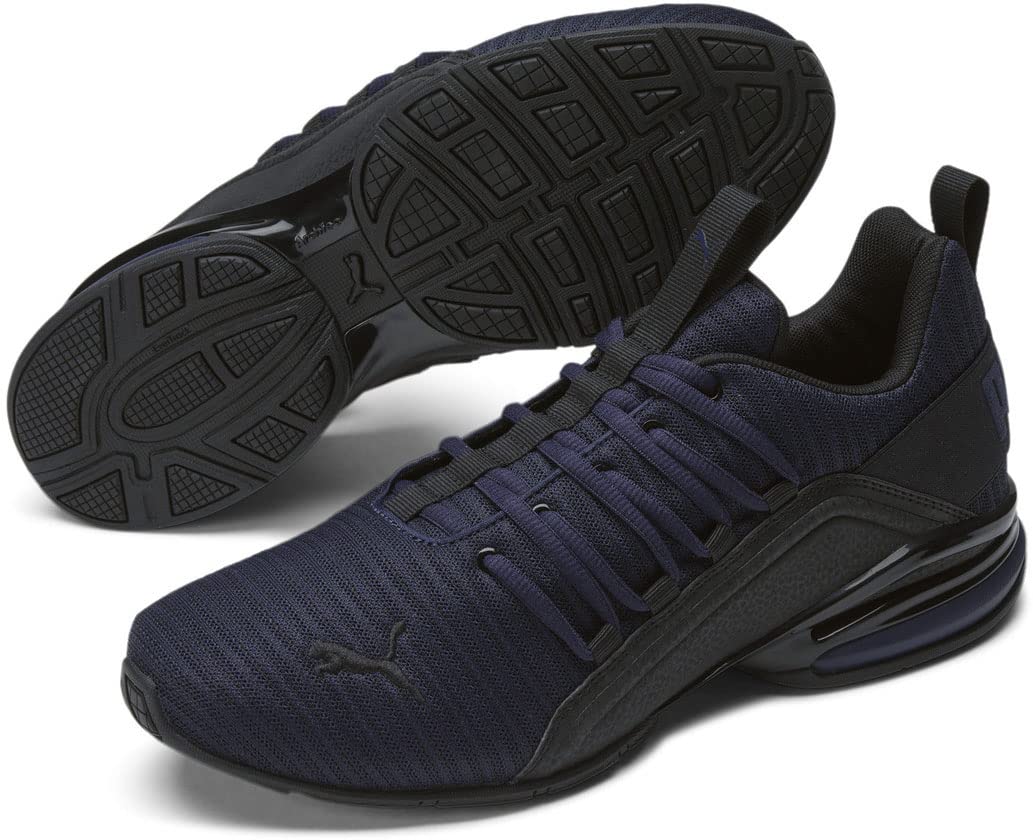 PUMA Men's AXELION RIDGE Cross Training Sneaker, Peacoat-Puma Black, 10.5