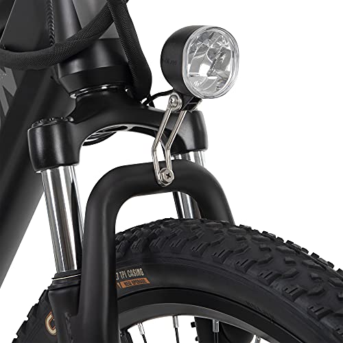 ROYCE UNION RTE 26” Electric Mountain Bike, Pedal Assist to 20MPH, Matte Black, 8 Speed, Removable 36V 10.4AH Lithium Battery