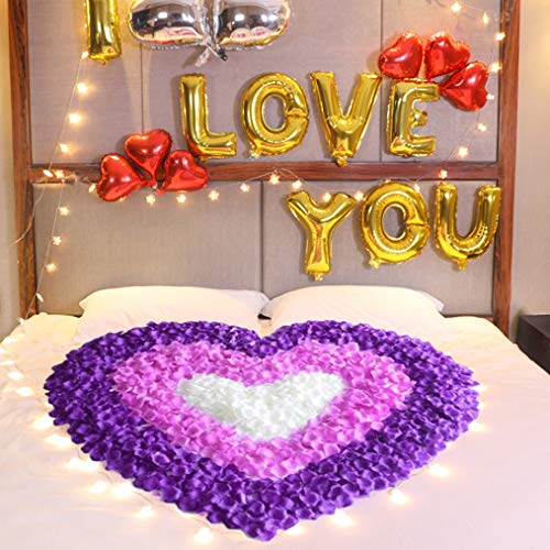 obmwang 2000 PCS Artificial Silk Rose Petals for Wedding Party Favors Decoration and Vase Home Decor Wedding Bridal Decoration. Purple
