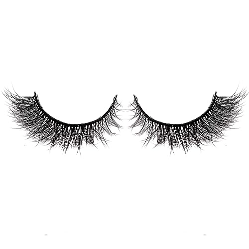 SQYlashes False Eyelashes Short Lashes Natural Look, Wispy Lashes Cat Eye 12mm - 7 Pairs, ZG67
