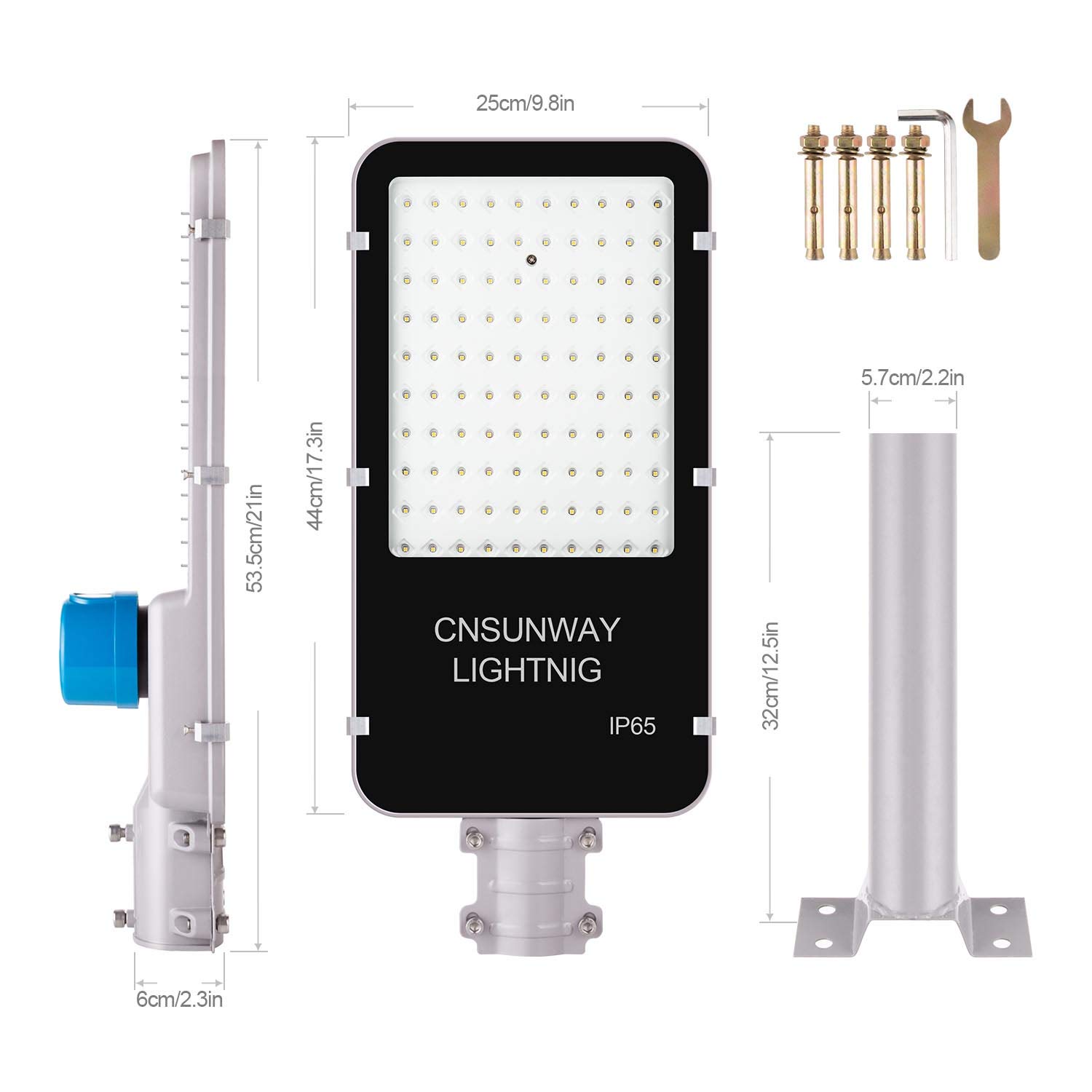 Outdoor LED Barn Light, 60W 7200LM Super Bright Security Light, Dusk to Dawn Photocell Sensor, 5000K Daylight Glow for Yard, Parking Lot, Pathway, Street, Courts