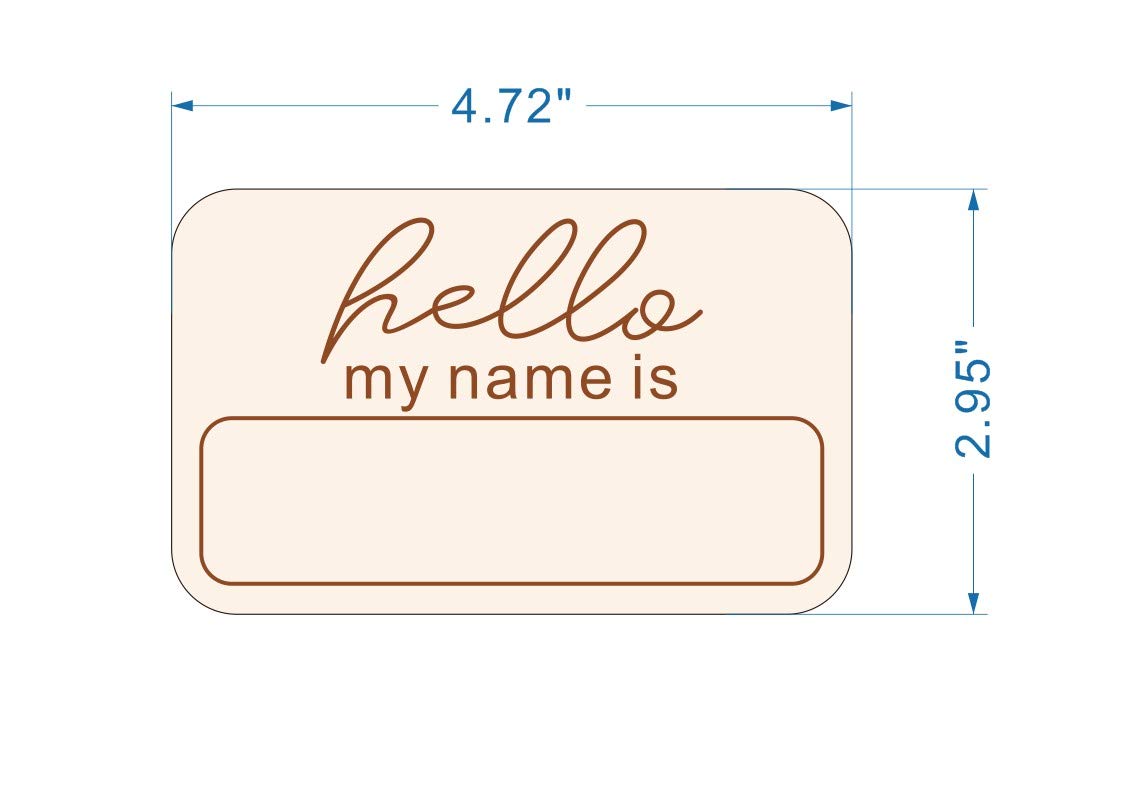 Personalized Wood Birth Announcement Hello My Name is Card for Newborn Photo Props