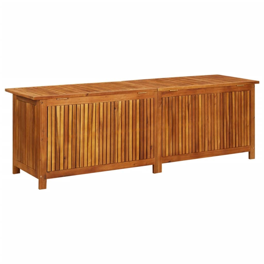 vidaXL Outdoor Storage Box, Deck Box with Lid, Patio Cabinet, Storage Chest for Outdoor Cushions Throw Pillows Garden Tools, Solid Wood Acacia