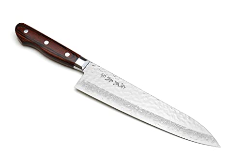 Yoshihiro VG10 16 Layer Hammered Damascus Gyuto Japanese Chefs Knife (7'' (180mm))