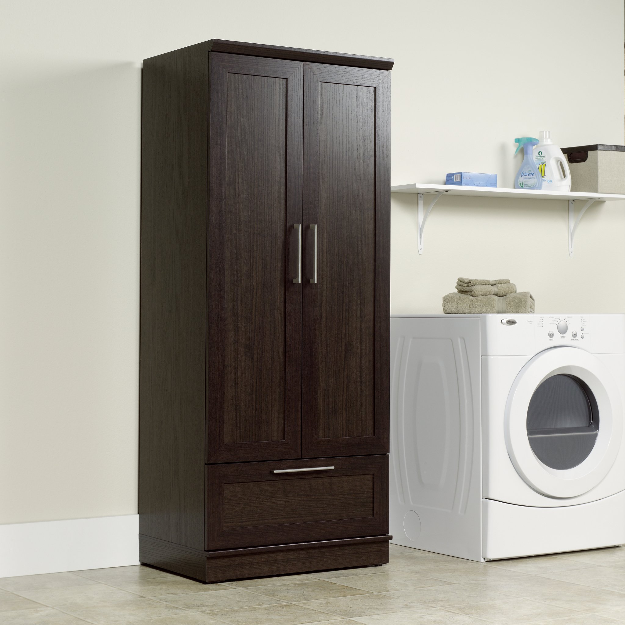 Sauder HomePlus Wardrobe/Pantry cabinets and Base Pantry cabinets, Dakota Oak Finish