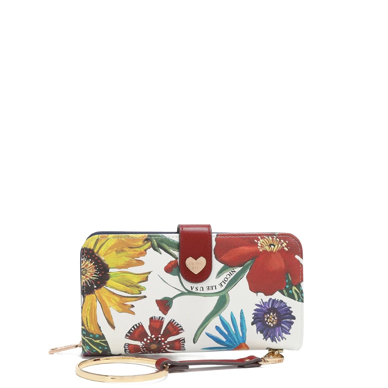 Nicole Lee Signature Bifold Butter-Flower White Wallet