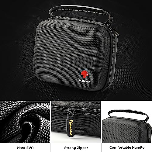 Phomemo Label Maker Case,Portable Case Compatible M220 M110 M221 M120 M200 Label Maker Printer, Holder Case for Label Maker Machine with Tape, with Mesh Pocket for Accessories (Case Only)