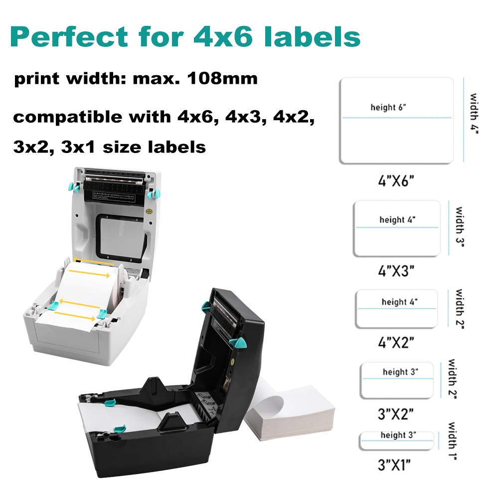 Phomemo Shipping Label Printer for Shipping Packages, 152mm/s 4x6 Thermal Desktop Label Printer Maker for Address Barcode Mailing, Work with Ebay Amazon USPS FedEx DHL, Compatible with Mac & Windows