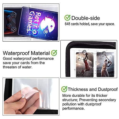POKONBOY 720 Pockets Card Binder Fit for Standard Size Trading Cards, Storage Album Card Holder Perfect for Skylanders