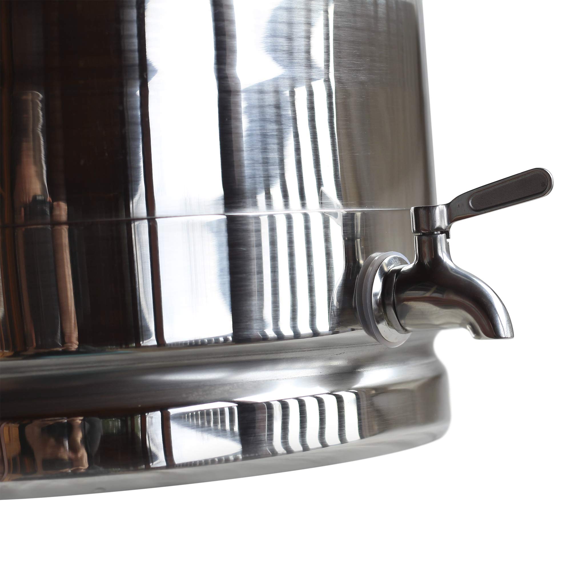 Stainless Steel(304 Grade) Milk, Maple Syrup Transport Cans, Sealed Lid & Optional Spigot (50 Liter (13.2 Gal.), Including Dispenser)