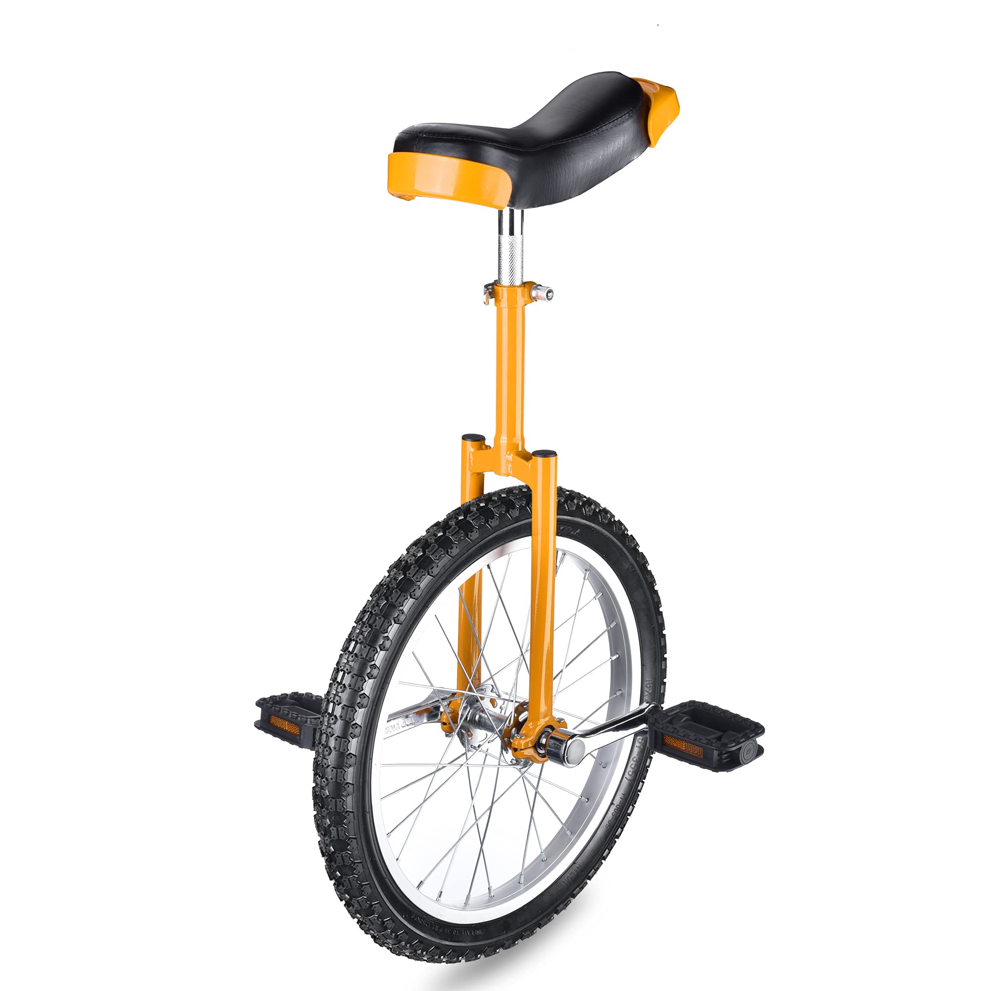 OEM Control Astonishing Yellow 18 Inch in 18" Mountain Bike Wheel Frame Unicycle Cycling Bike with Comfortable Release Saddle Seat