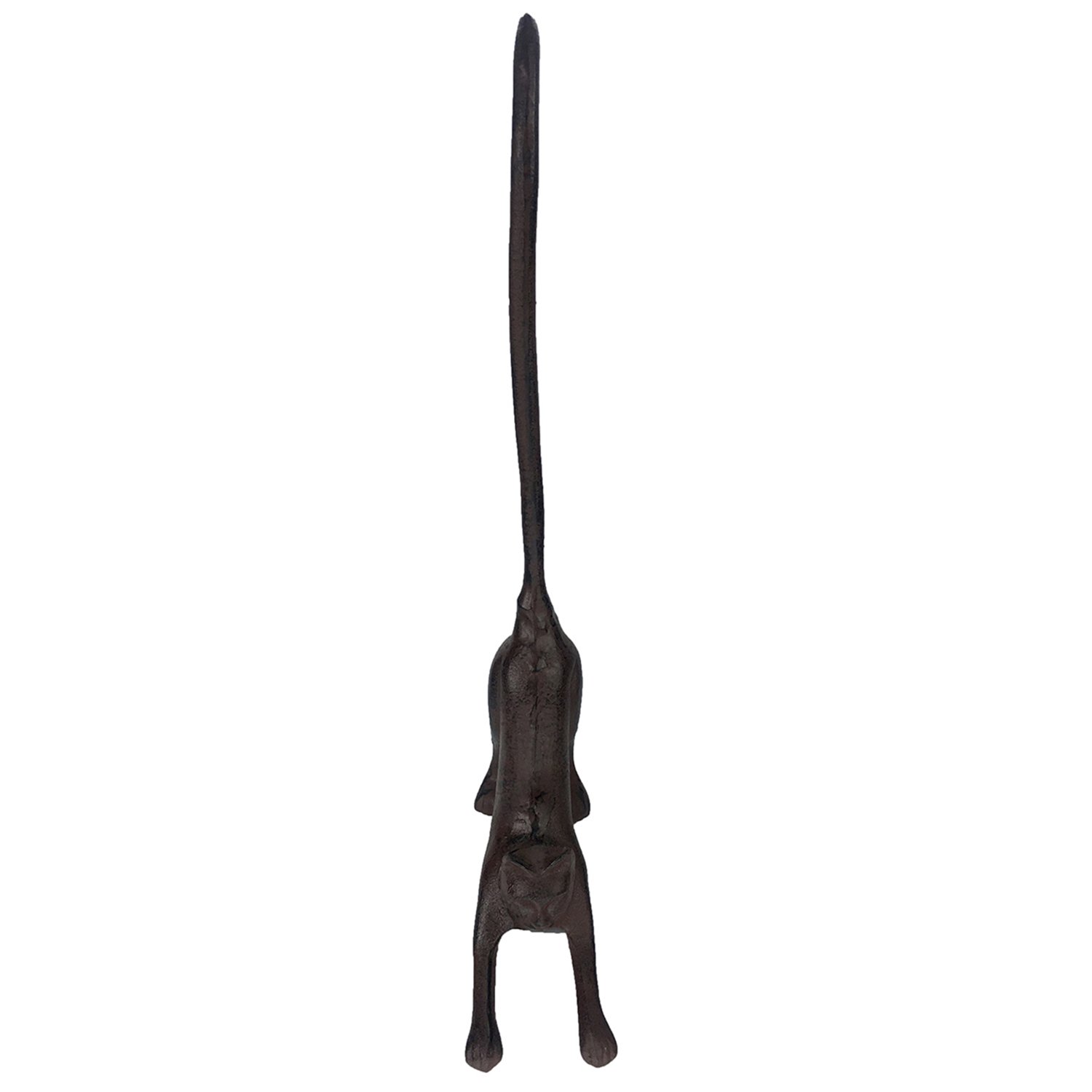 Stretching Cat Yoga Cast Iron Animal Paper Towel Holder Bath Tissue Toilet Roll Jewelry Organizer Free-Standing Bronze Rustic Decor 18-inch