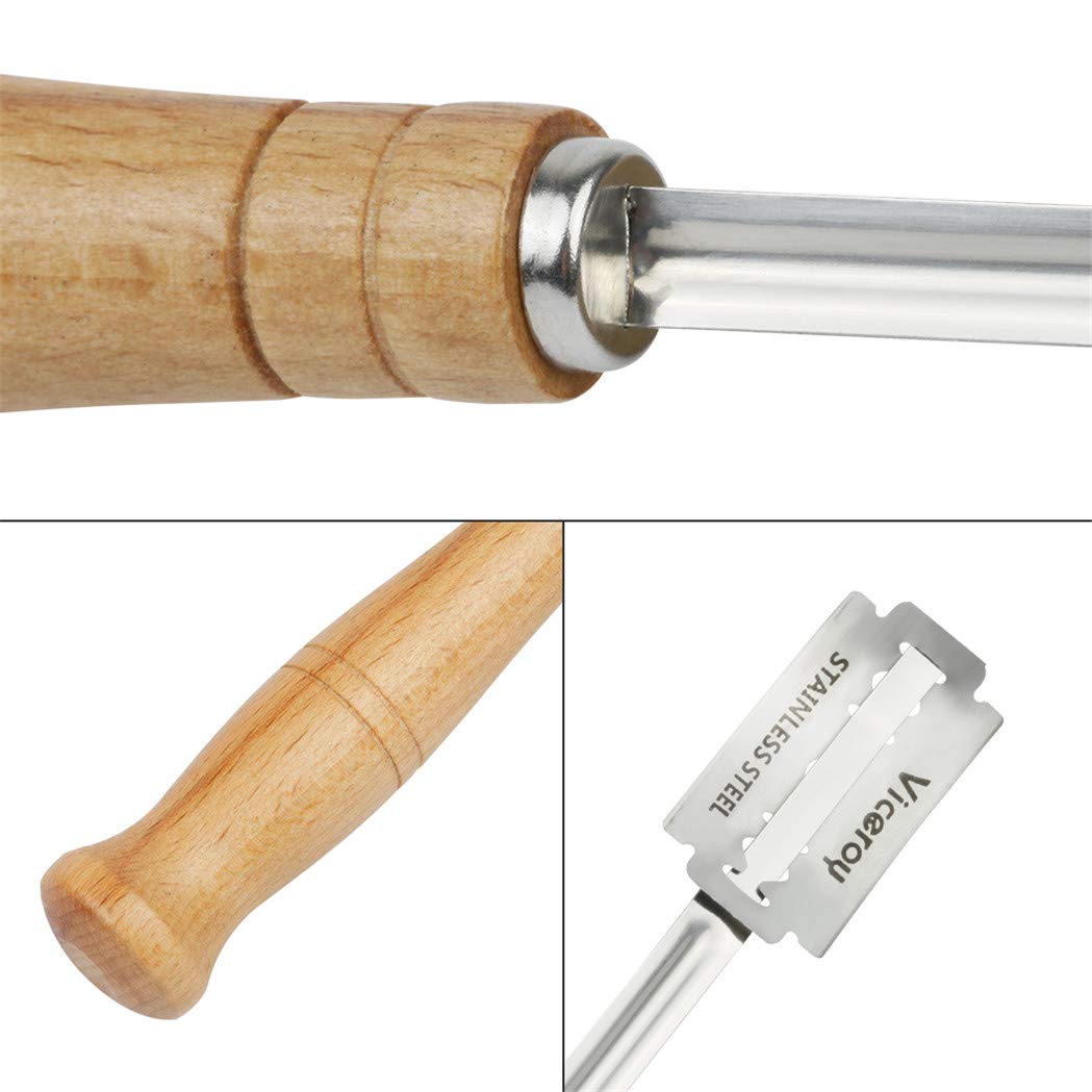 Picowe Bread Lame with Replaceable 5 Blades, Bread Lame Dough Scoring tool, Lame Bread Slashing Tool, Bakers Lame for Cutting Bread including Leather Protective Cover