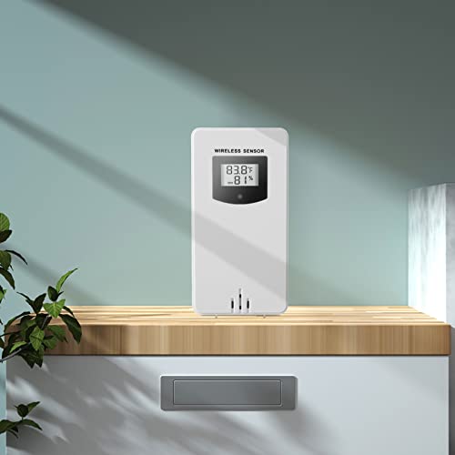 Weather Station Indoor Outdoor Thermometer Wireless Remote Sensor, Home Weather Station Temperature Humidity Monitor