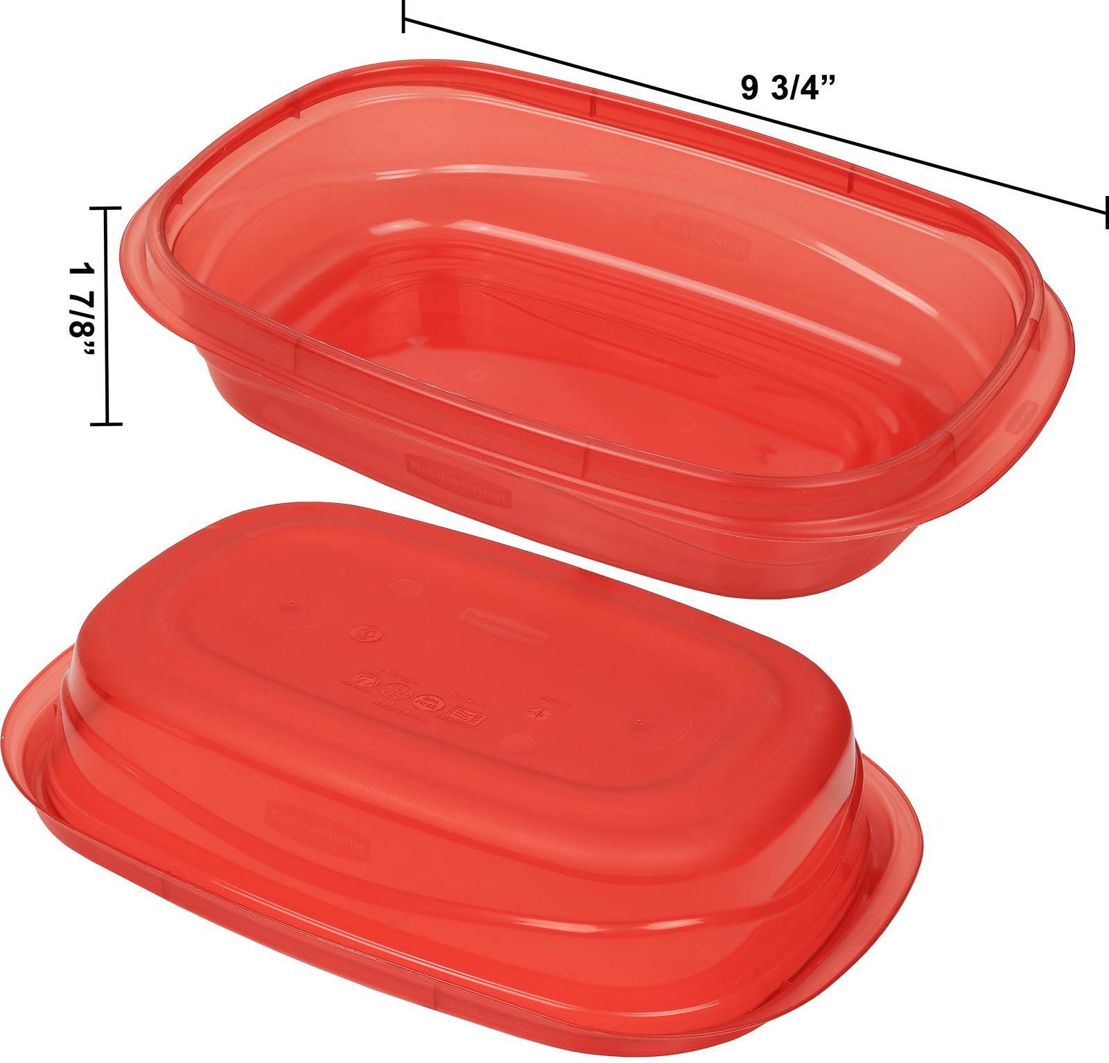 Rubbermaid TakeAlongs Rectangular Food Storage Containers 4 Cup 3 Count