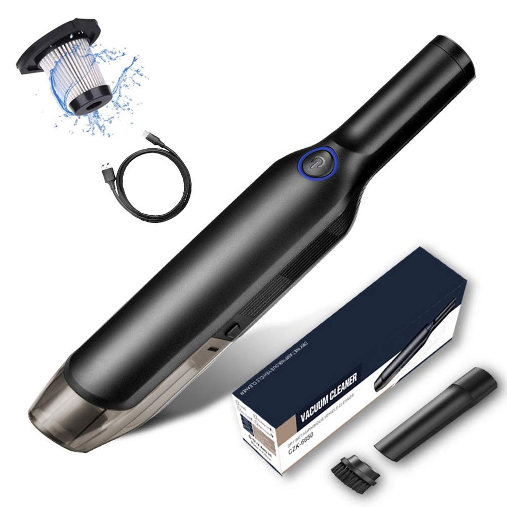 Rocomoco Handheld Vacuum Cordless 5KPa High Power, Two Suction Modes Mini Vacuum Cleaner, Ultra Lightweight Portable Vacuum Quick Charge for Home and Car Cleaning, Dry and Wet