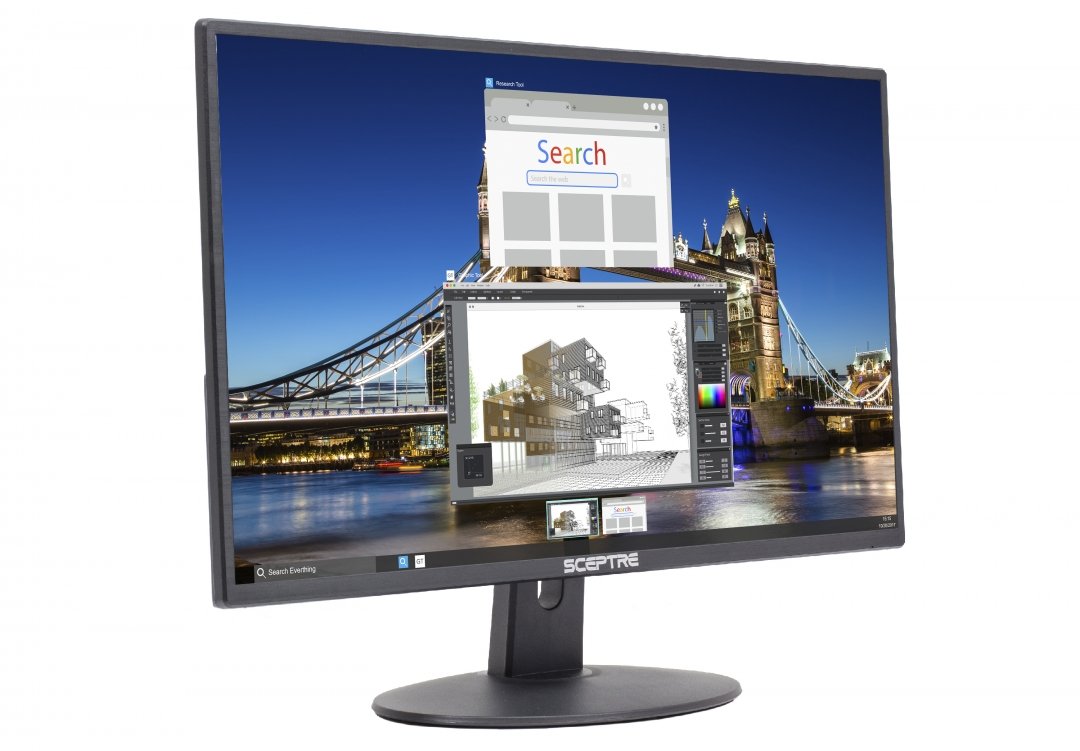 Sceptre 20" 1600x900 75Hz Ultra Thin LED Monitor + C2G 6' HDMI Cable