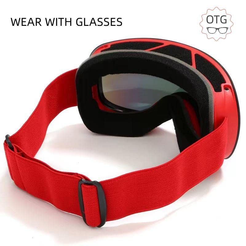 VisBeaut Ski Goggles, OTG Snowboard Goggles Anti Fog UV Protection Lens, Polarized for Options