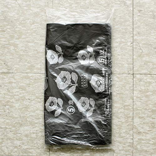 Plastic Grocery T-Shirts Multipurpose Bags 50Pcs Carry-Out Comforter Blanket Bag Black 17.3x26.8 inch, 44x68 cm TPAK20681