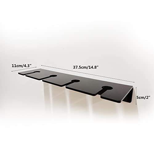 Wine Glass Rack|Stemware Holder|Wine Glass Organizer Glasses Storage Hanger for Bar Kitchen|Acrylic 2 pieces (Black)
