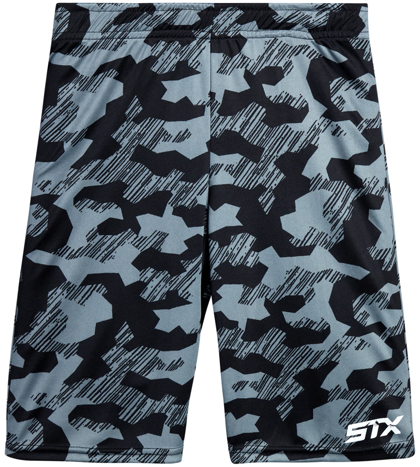 STX Boys' Active Shorts – 2 Pack Lightweight Athletic Shorts (Little Boy/Big Boy), Size 14/16, Black/Camo