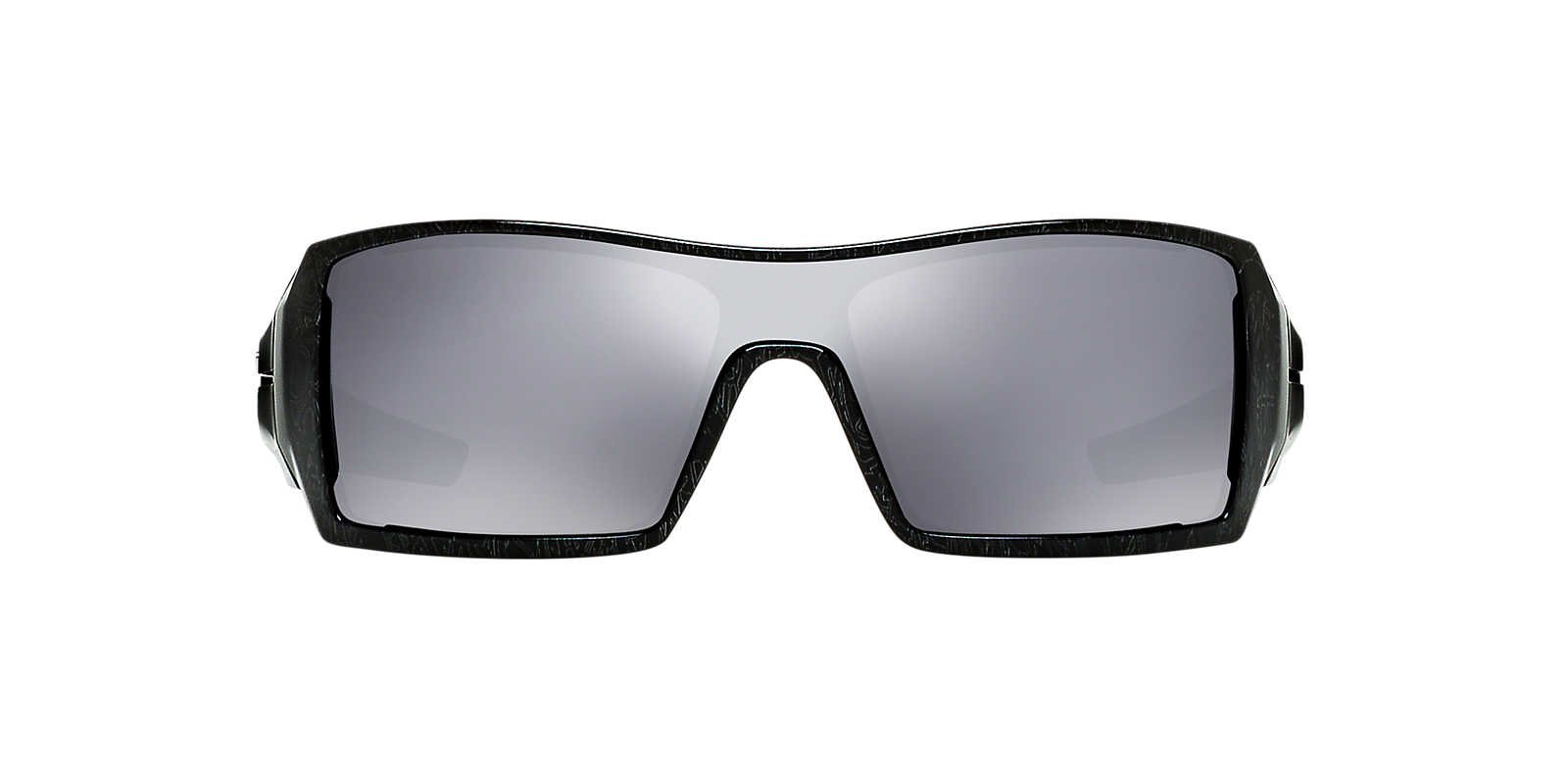 Oakley Men's OO9081 Oil Rig Rectangular Sunglasses, Matte Black/Black Iridium, 28 mm