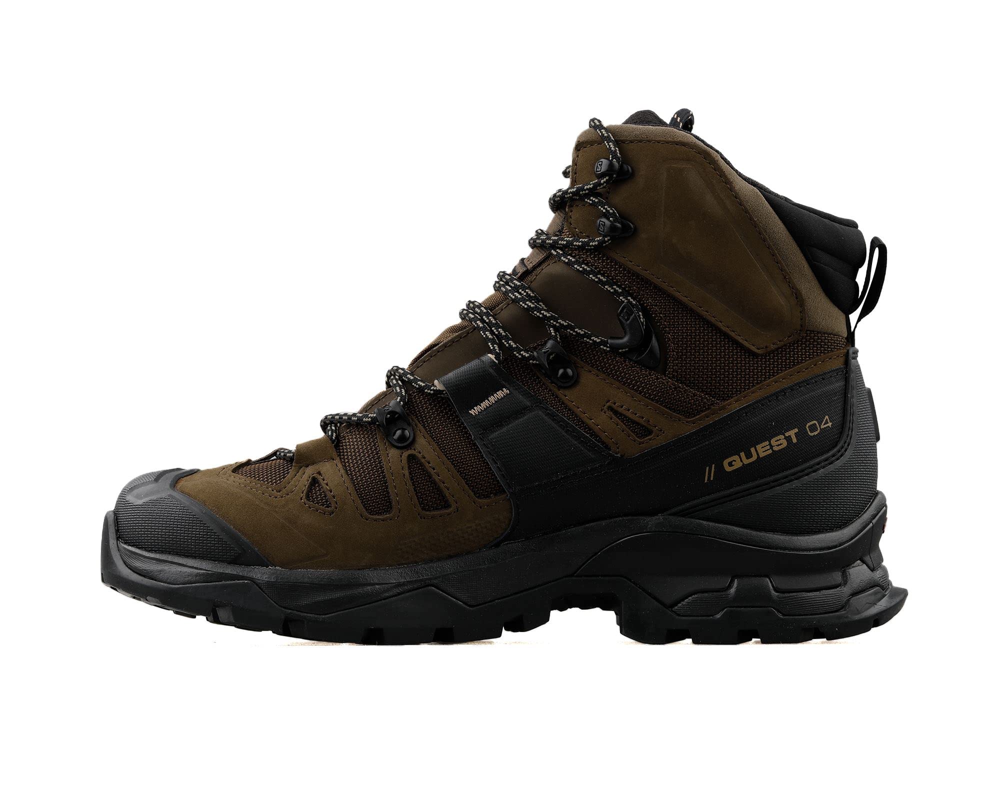 Salomon Quest 4 Gore-TEX Hiking Boots for Men, Kelp/Wren/Bleached Sand, 11