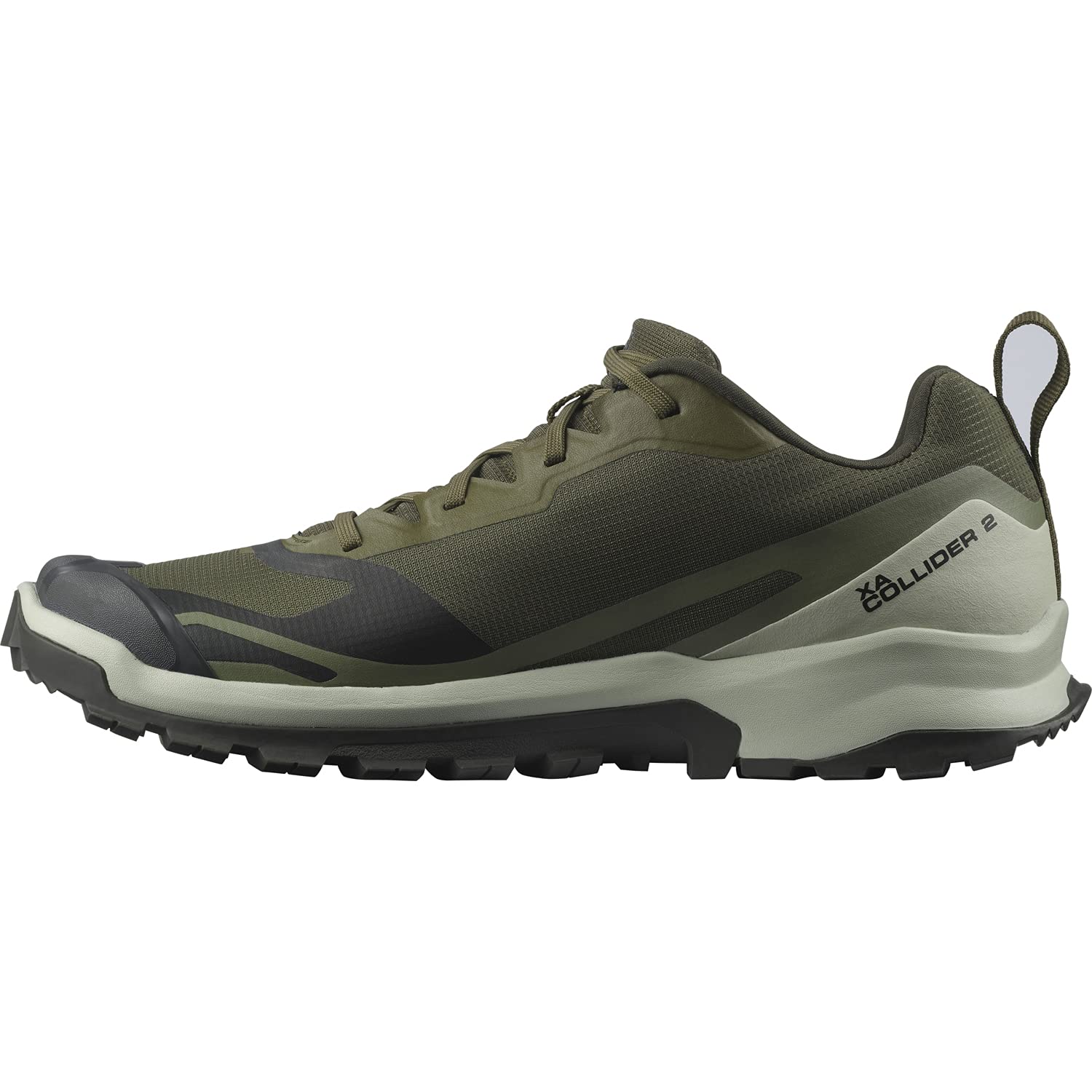 Salomon XA COLLIDER 2 Trail Running Shoes for Men, Olive Night/Mineral Gray/Peat, 12