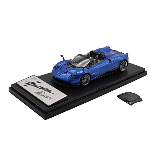 Pagani Huayra Roadster Blue Metallic with Carbon Accents 1/43 Diecast Model Car by LCD Models