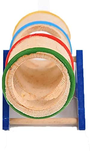 Rainbow Hamster Wooden Seesaw Tunnel Toy for Cage Excise for Small Pet Dwarf Rat Mouse Gerbil Chinchilla Guinea Pig (Seesaw Tunnel)