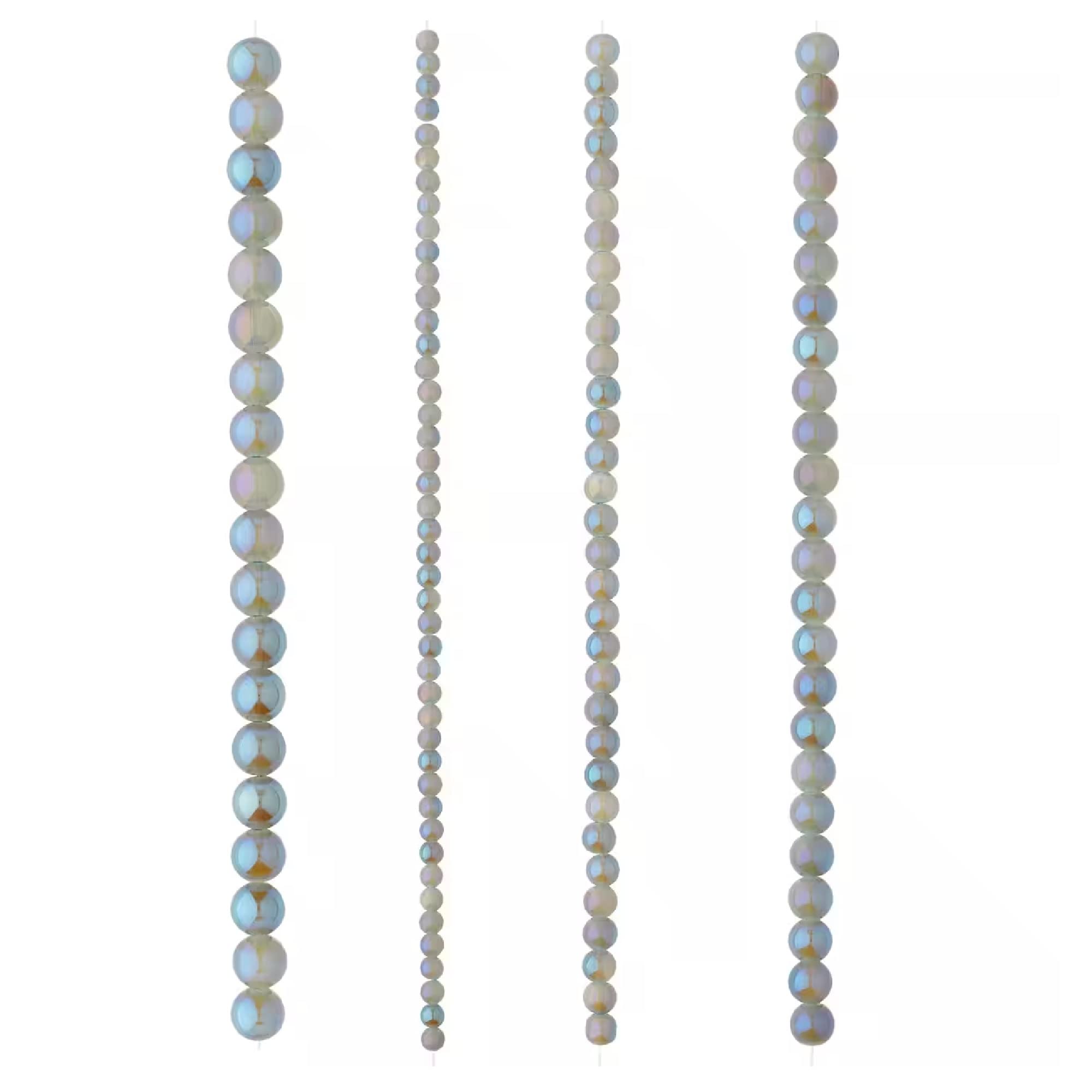 Sapphire Silverite Round Glass Beads by Bead Landing