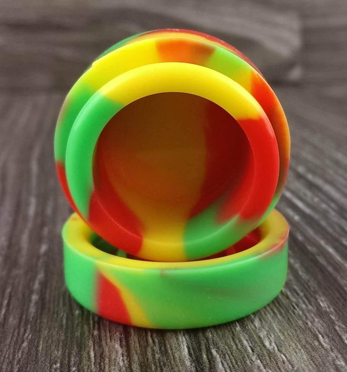 Yullmu 5ml Silicone Container Non-Stick Food Grade Oil Wax Concentrate Jars 20pcs (The Color is Random)